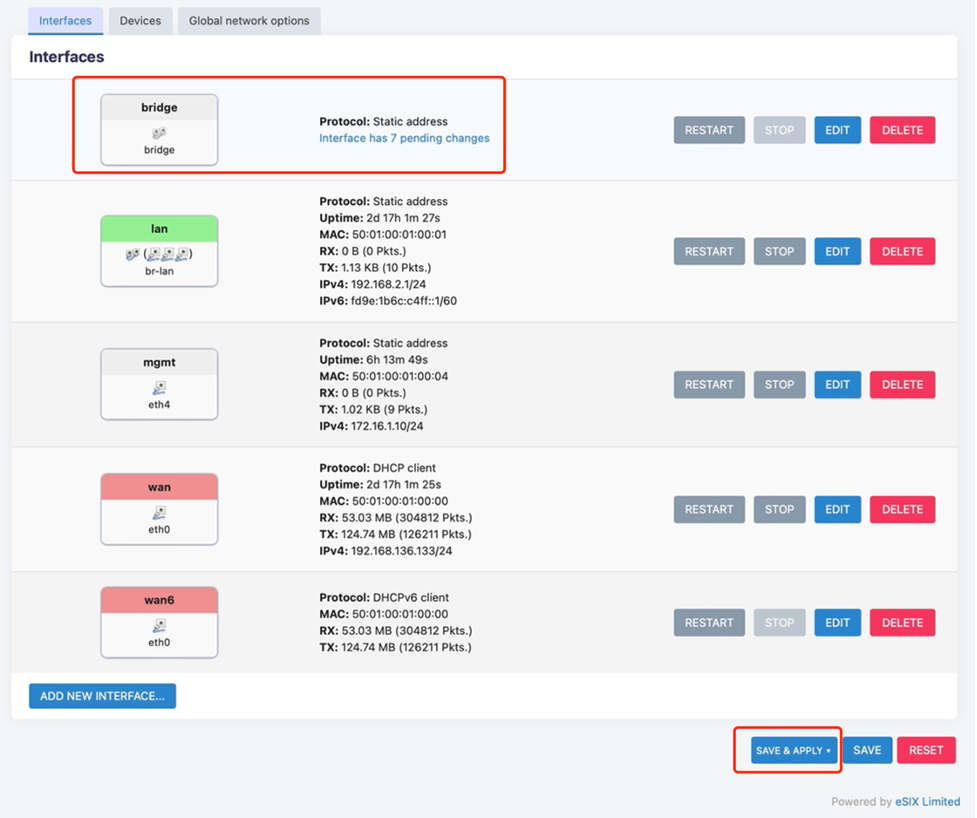 Network | eSIX Documentation Center